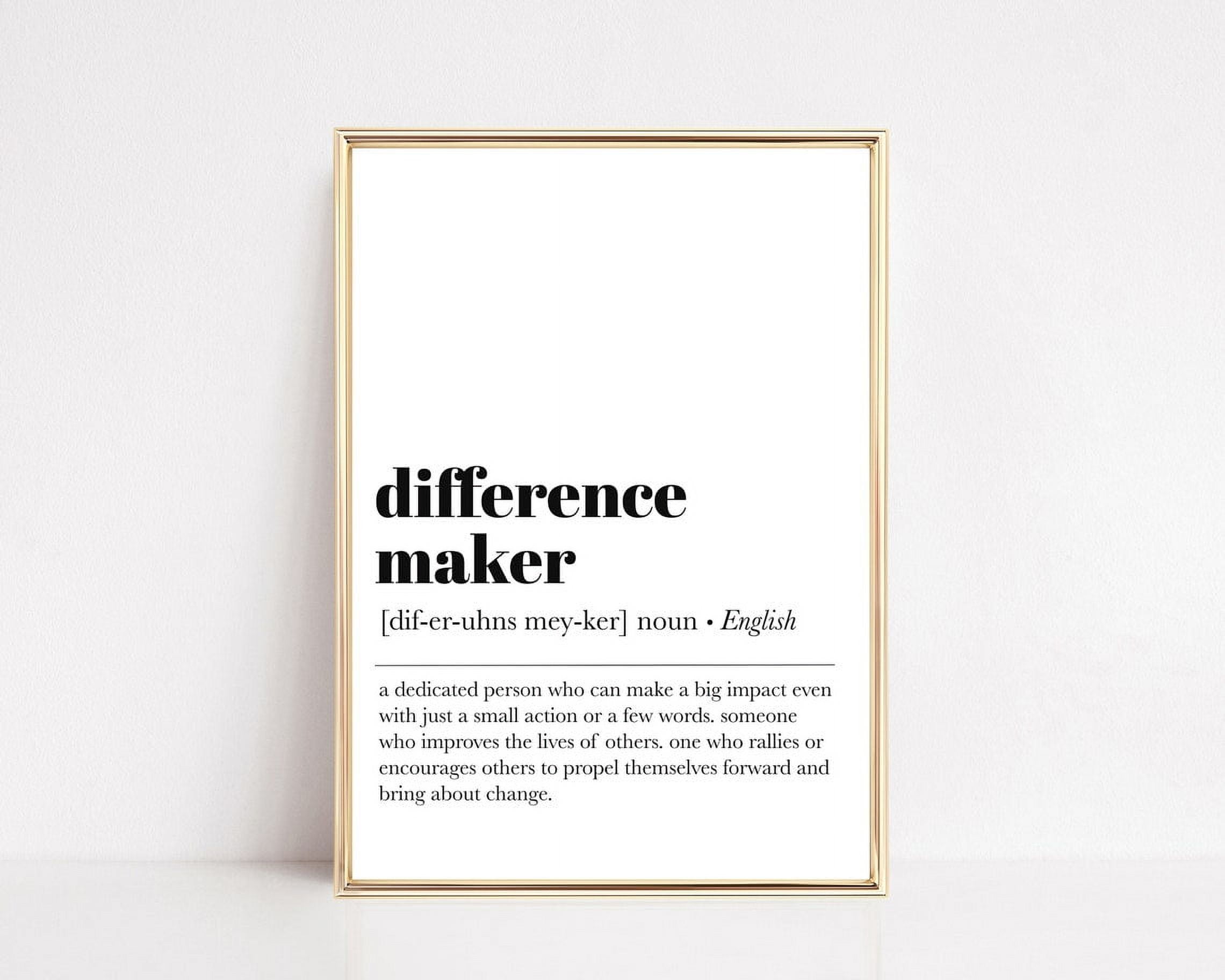 Difference Maker Definition Print Minimal Print Best Friend Gift Gift ...