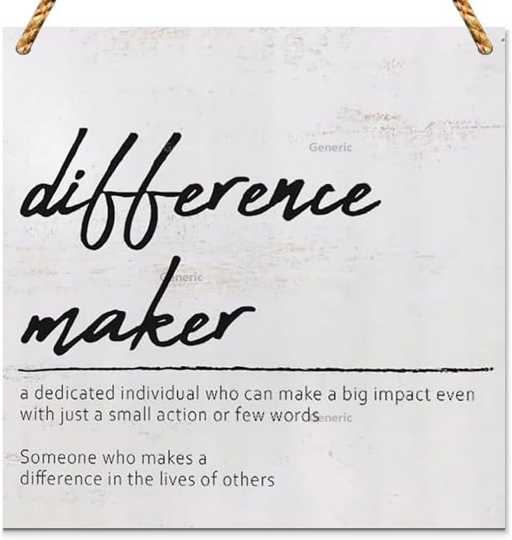 Difference Maker Definition Wood Plaque Motivational Quotes Wooden ...