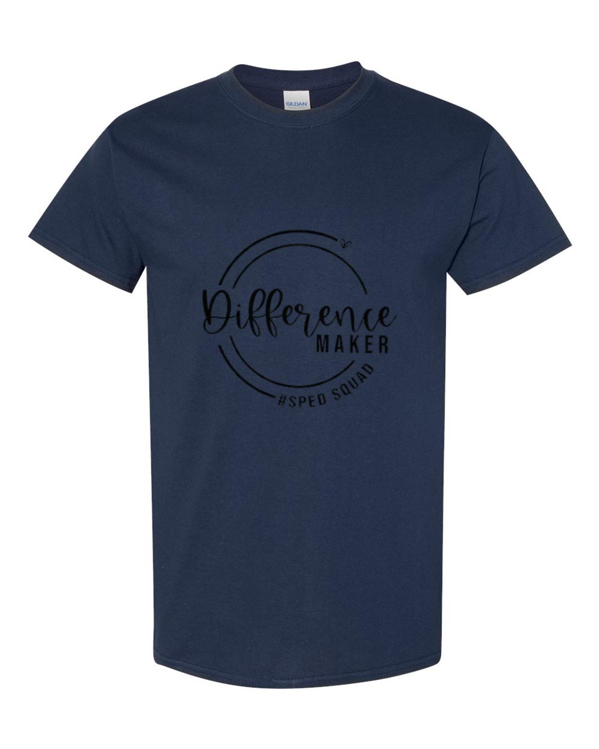 Difference Maker Inspirational Teacher Quote Graphic T-Shirt, for men ...