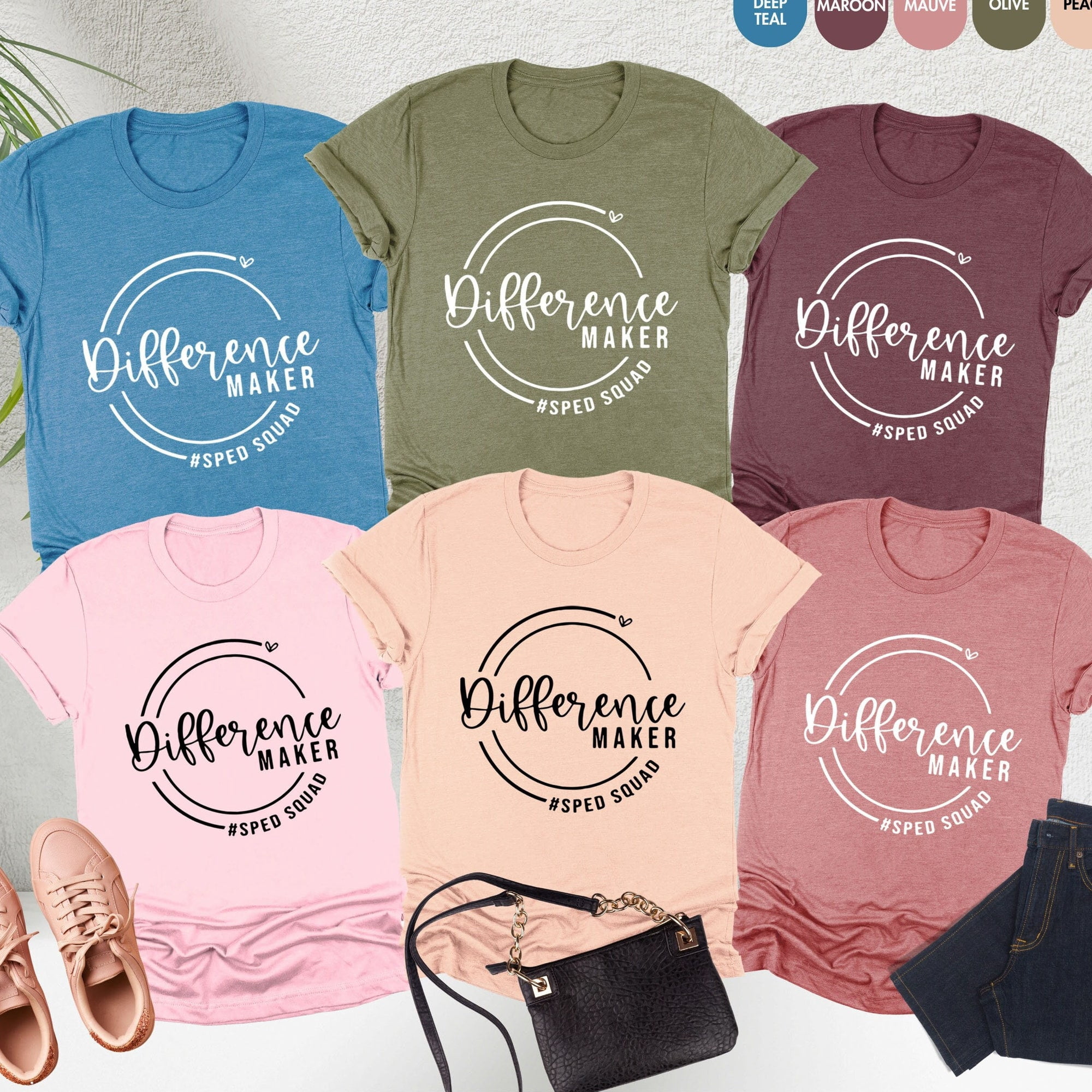 Difference Maker ShirtSped Teacher ShirtSpecial Education Teacher ...