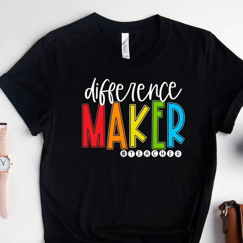 Difference Maker Teacher, Inspirational Teacher Shirt, Teacher Life ...