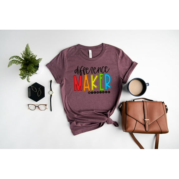 Difference Maker Teacher Inspirational Teacher Shirt Teacher Life Shirt ...