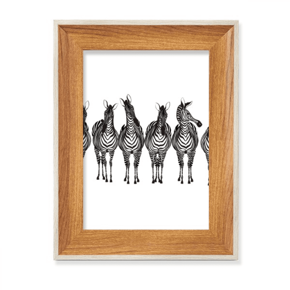 Different Action Pinto Animal Desktop Wooden Photo Frame Display ...