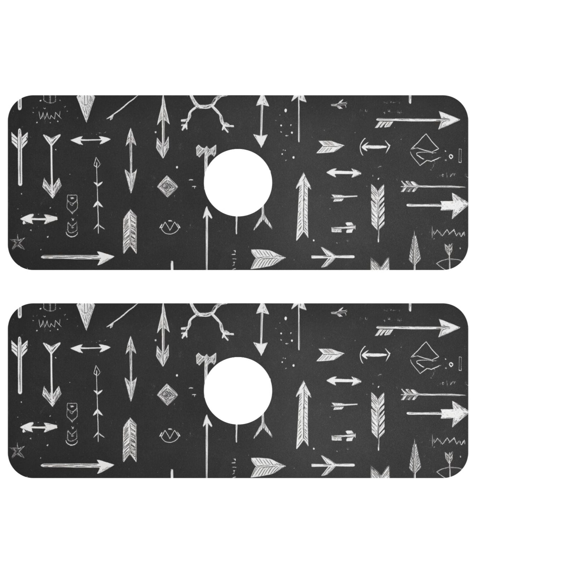 Different Arrows on Black Background Kitchen Sink Splash Guard ...