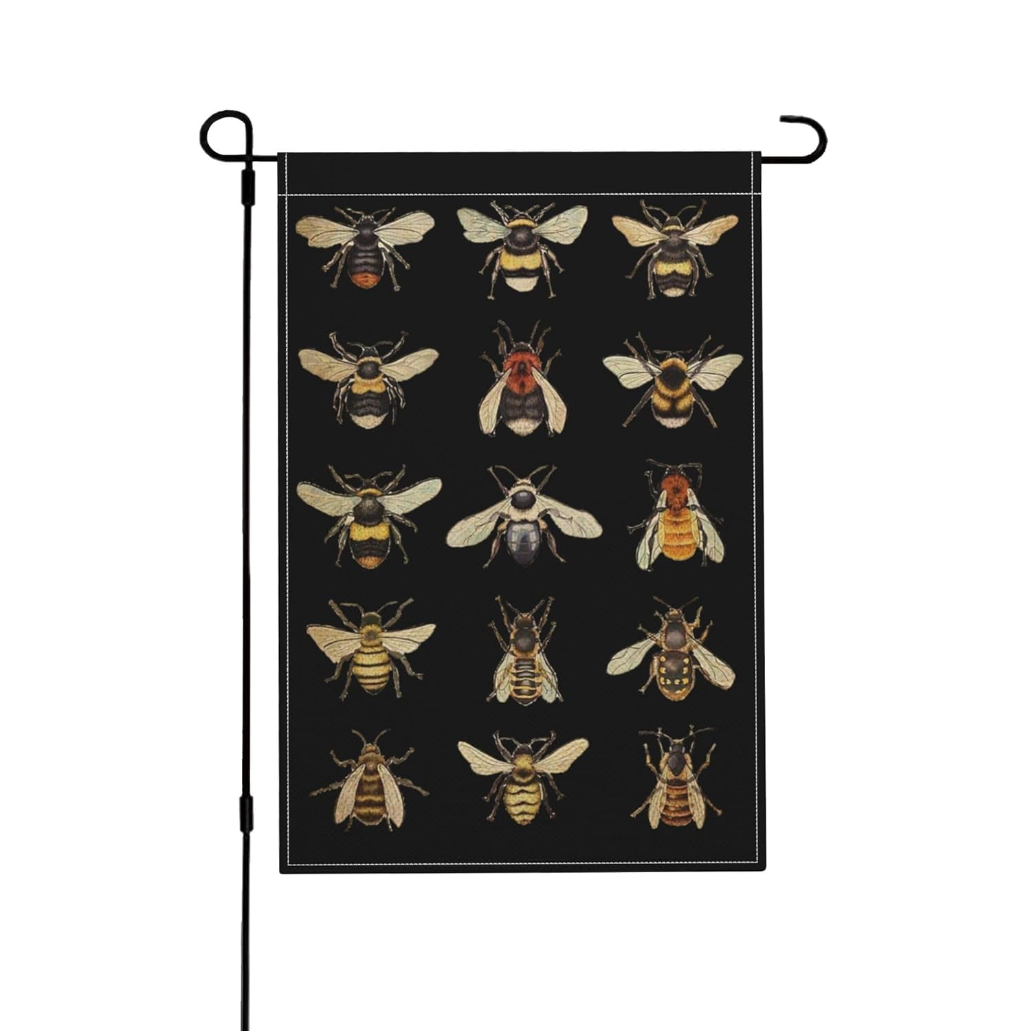 Different Bees Garden Flag Vertical Double Sided Decorative Yard Sign ...