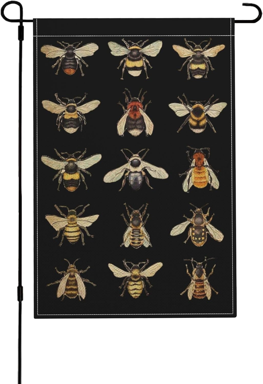 Different Bees Garden Flag Vertical Double Sided Decorative Yard Sign ...