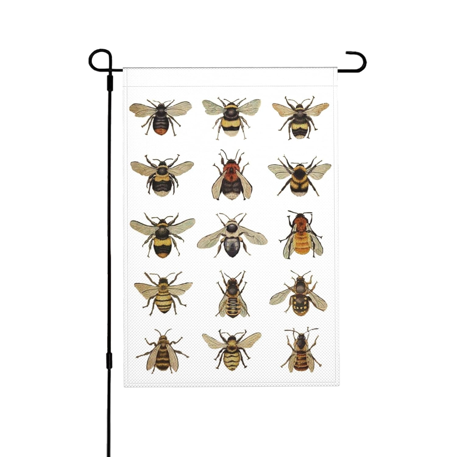Different Bees Garden Flag Vertical Double Sided Outdoor Flag for ...