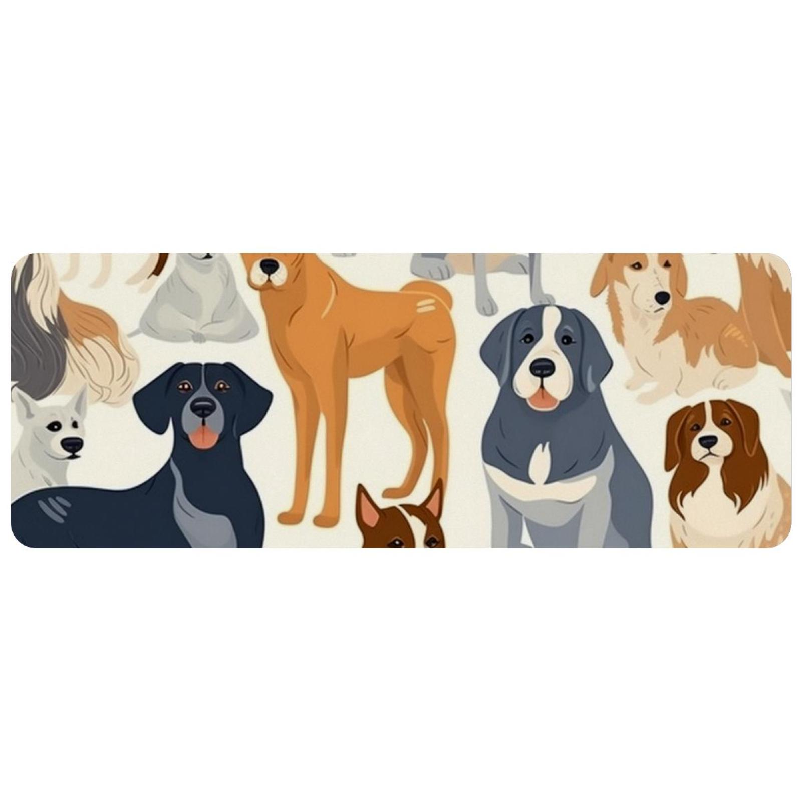 Different Breeds of Dog Mouse Pad, Personality Design Rubber Base for ...