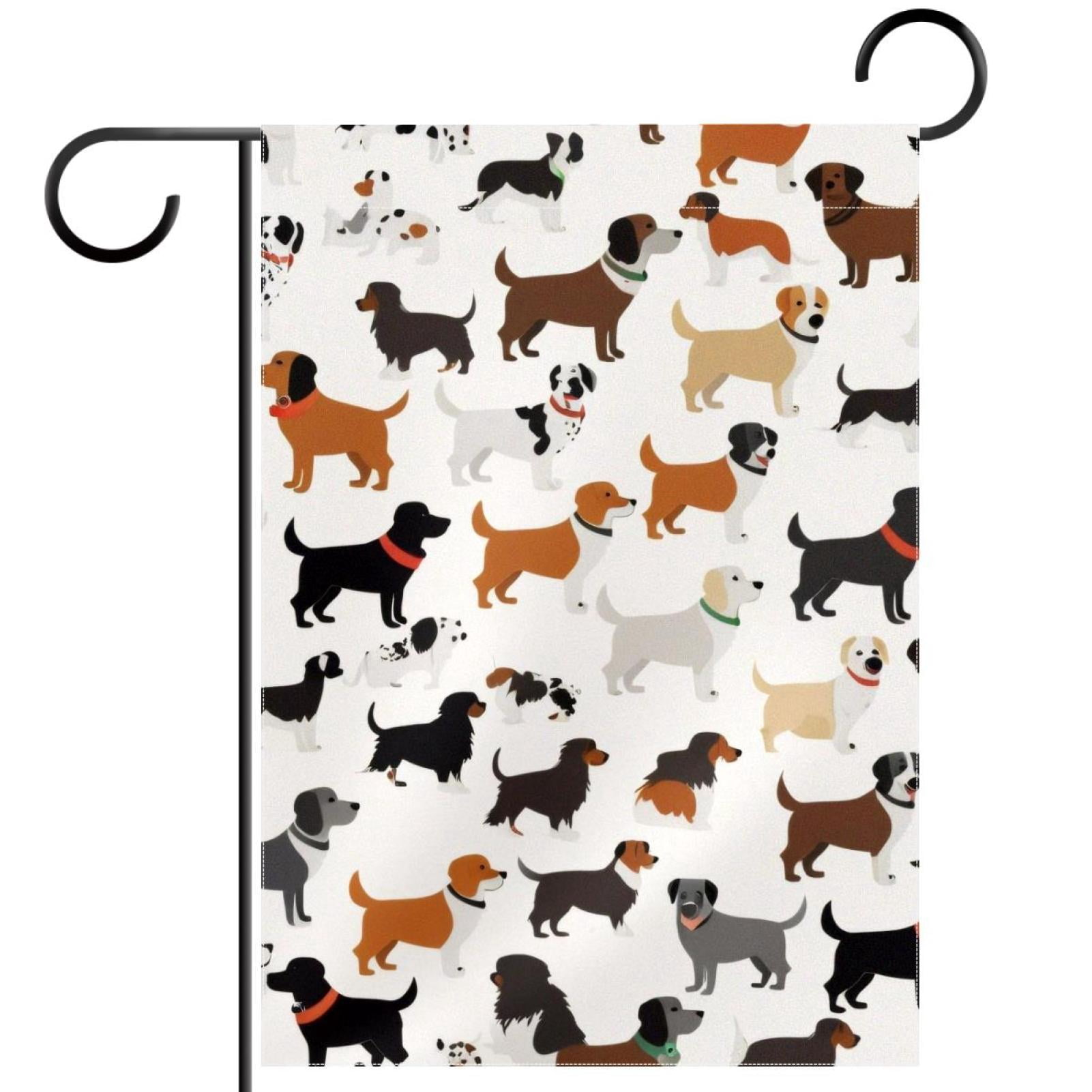 Different Breeds of Dogs Decorative Garden Flag for All Seasons, 12 x ...