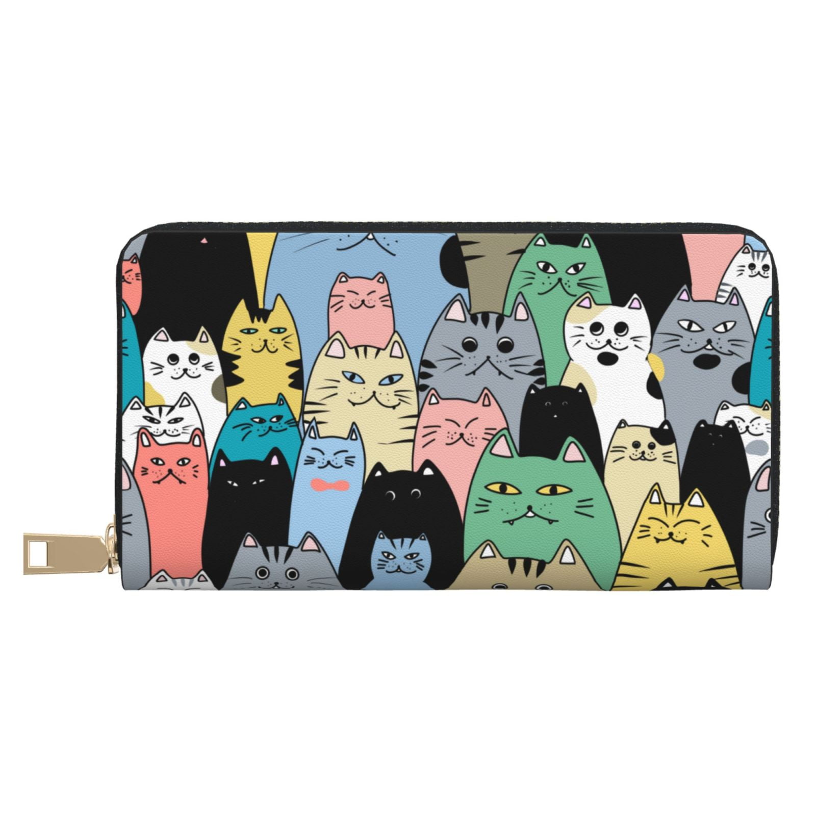 Different Cats Wallet Women, Leather Bifold Multi Card Wallet, Women's ...