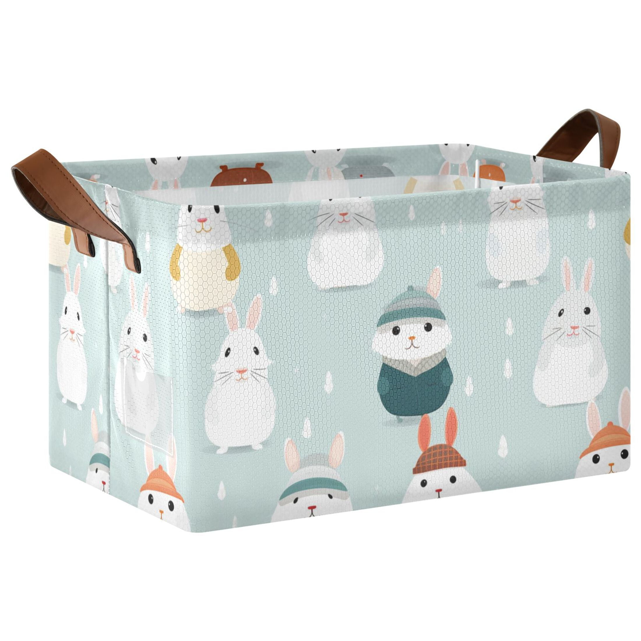 Different Clothes Rabbit Collapsible Storage Bins Fabric Shelf Baskets ...
