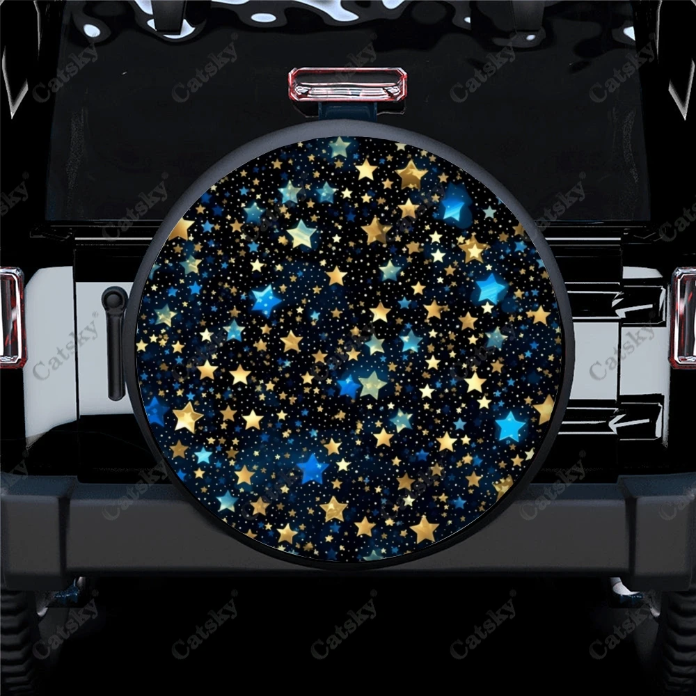 Different Color Stars Pattern Polyester Universal Spare Wheel Tire ...