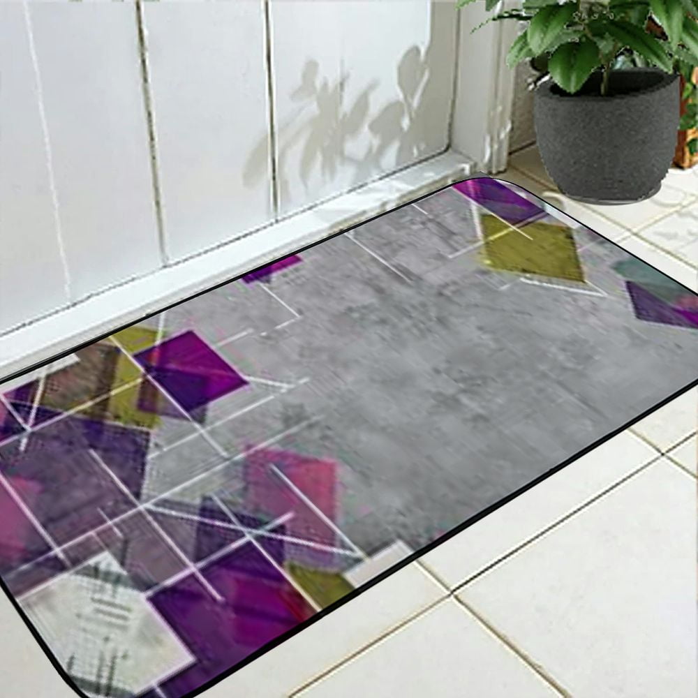 Different Colored Squares Print Doormat,Entry Mat/Garage, Patio ...