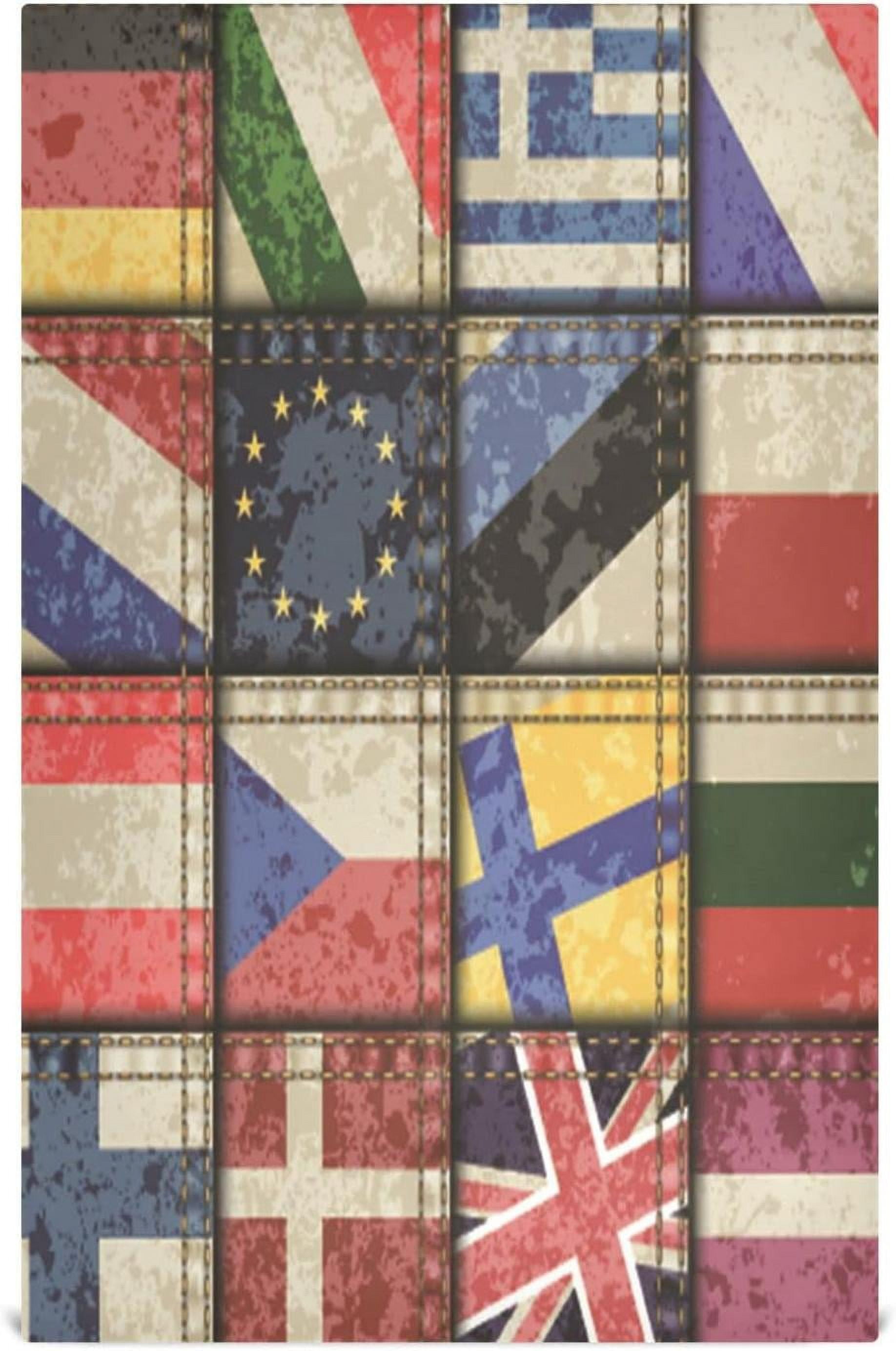 Different Countries Flags Tea Towels Set of 1 Flags Pattern Kitchen ...