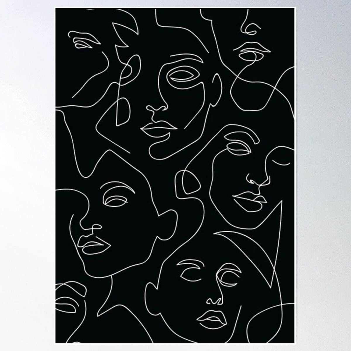 Different Faces Of A Persons Modern Art Poster Wall Art, Modern Wall ...