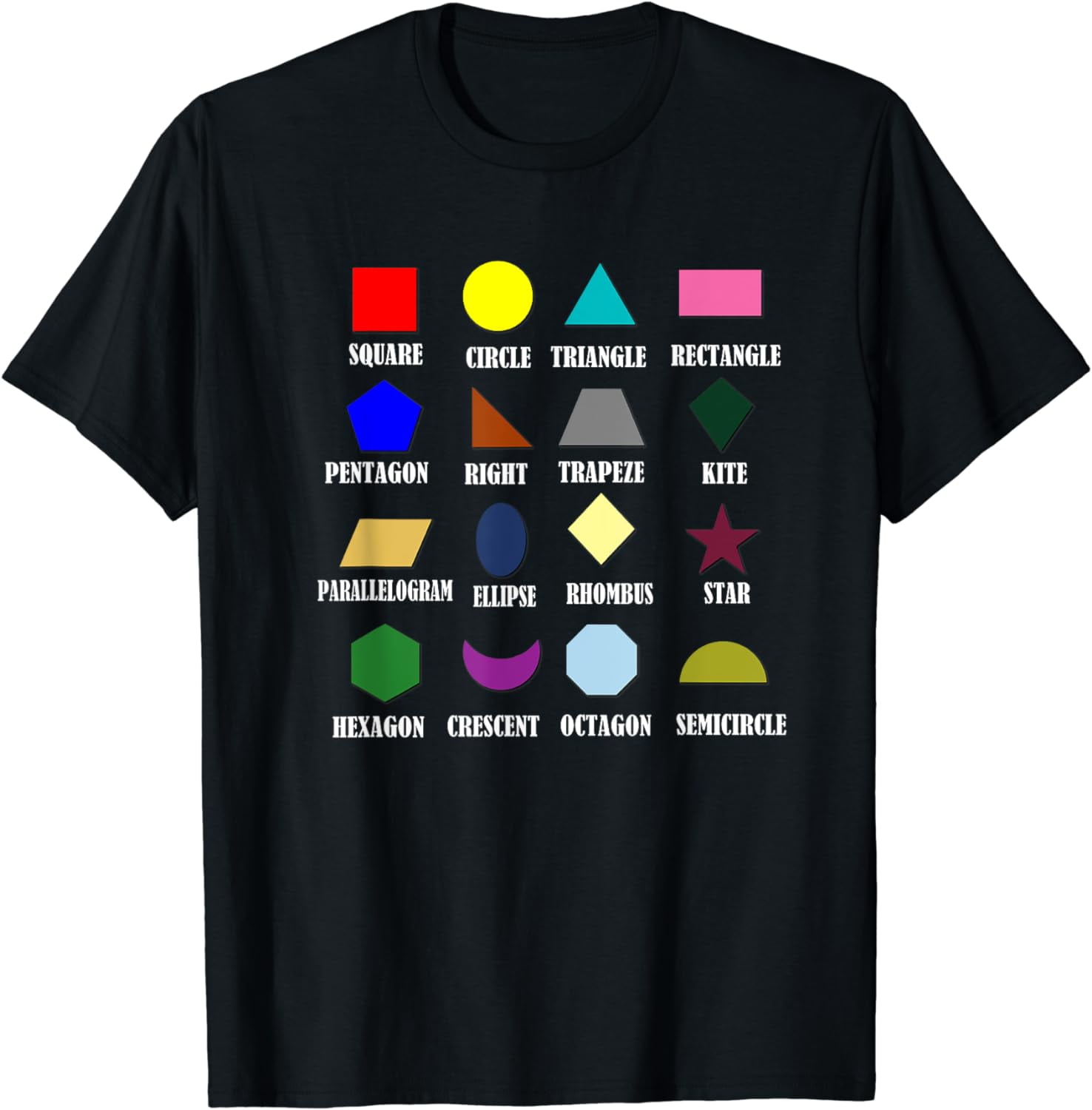 Different Geometric Shapes T-Shirt - Walmart.com