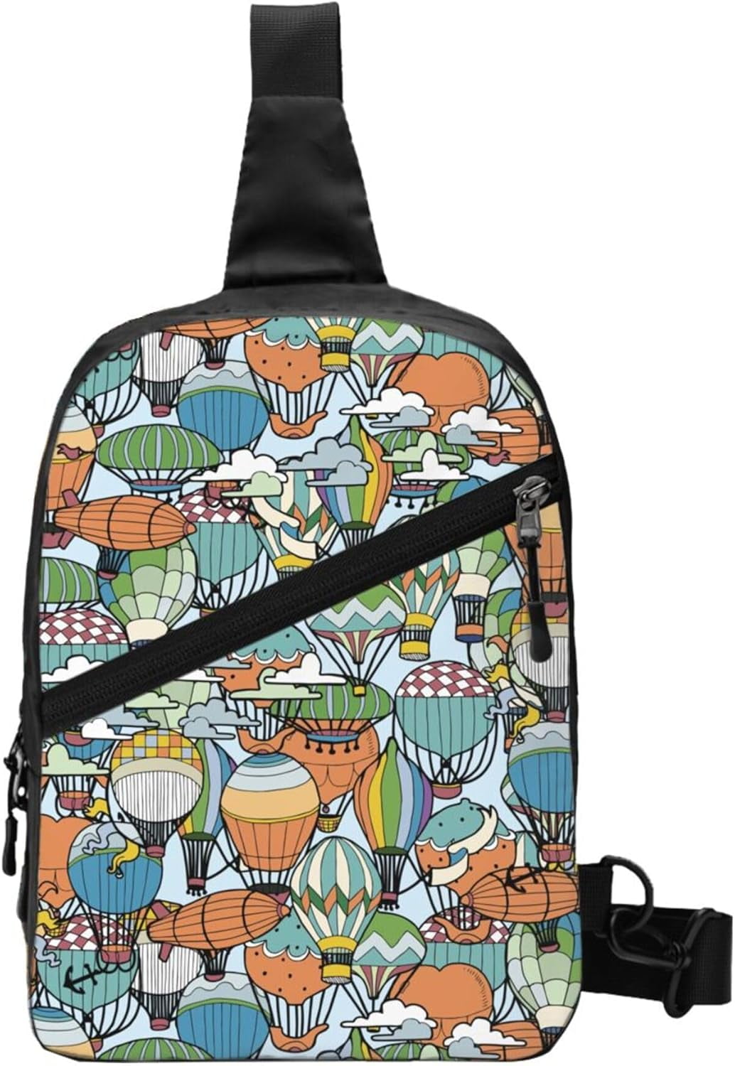 Different Hot Air Balloons Sling Bag Foldable Crossbody Sling Backpack ...