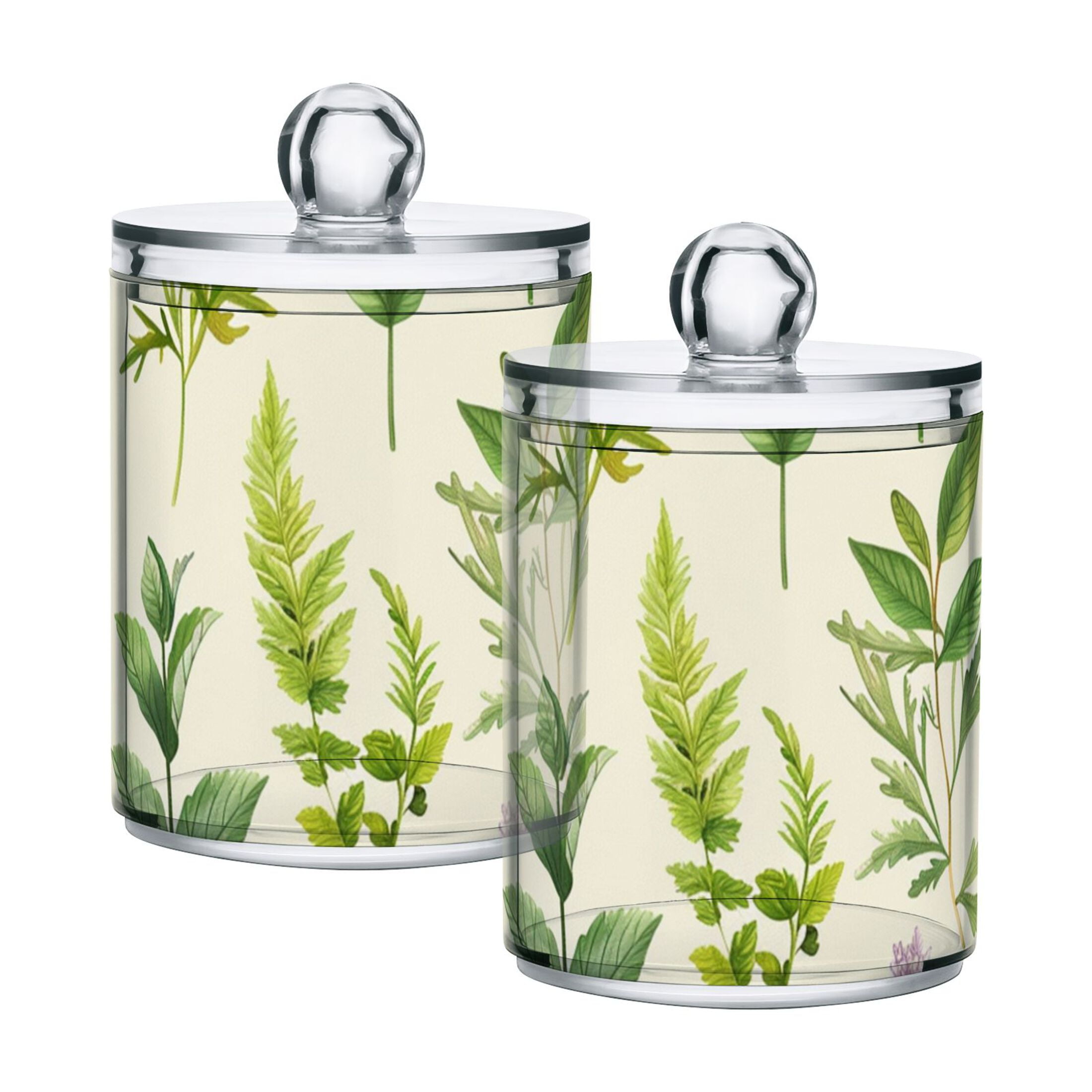 Different Kinds Of Florals and Leaves Translucent Plastic Cans Storage ...