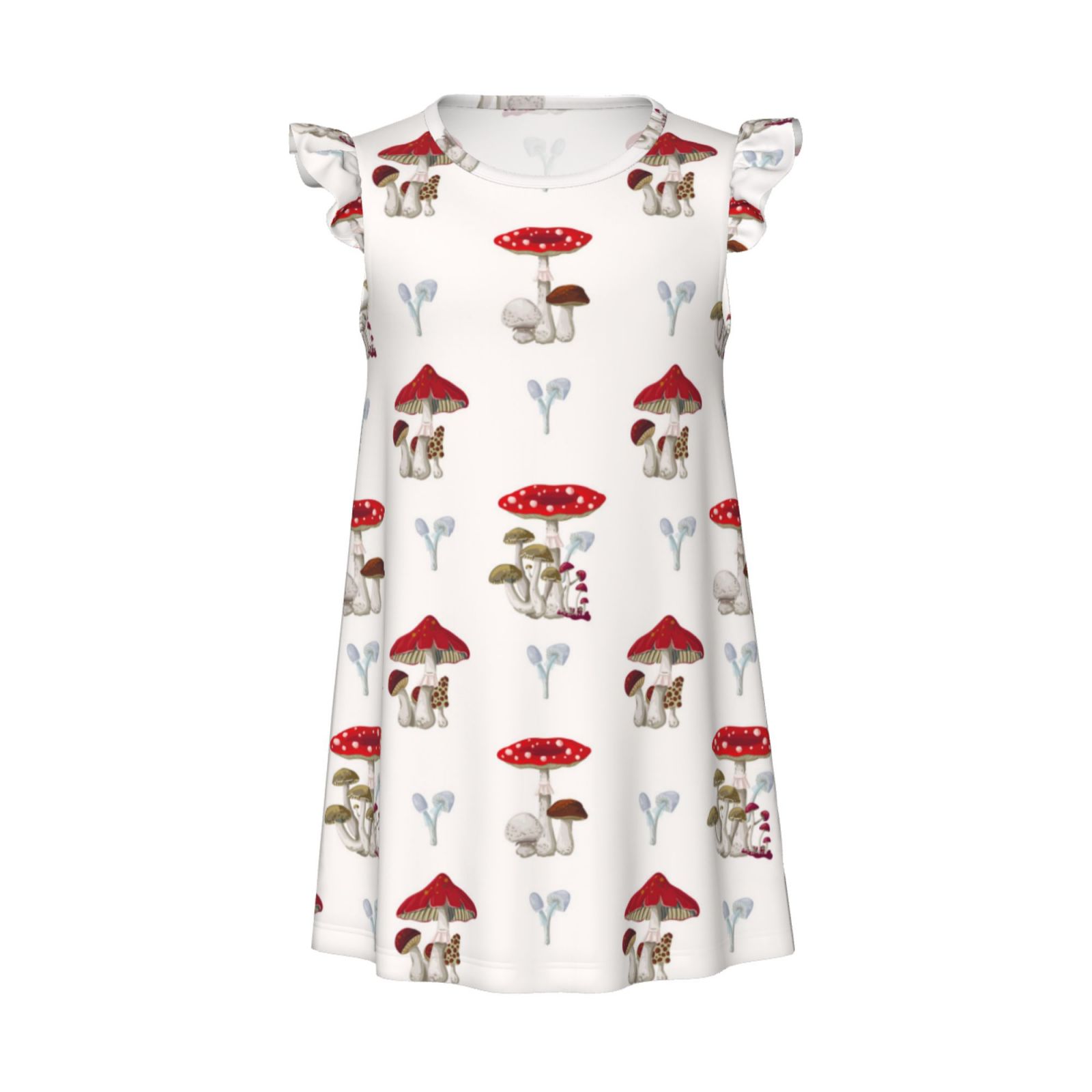 Different Mushrooms Girls Nightgowns, Pajamas for Girls, Soft Flutter ...