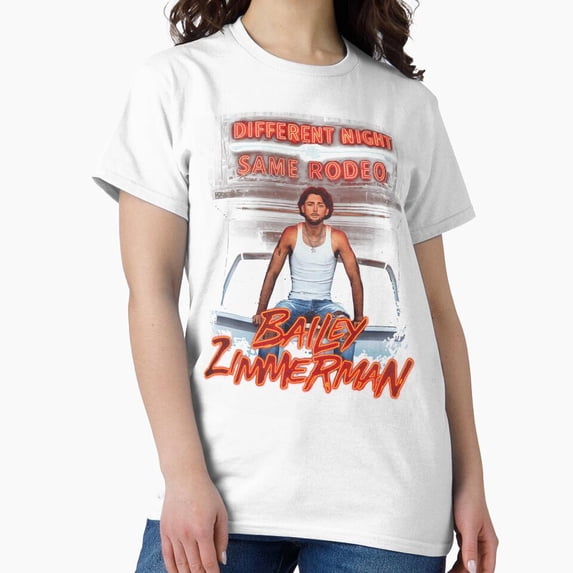 Different Night Same Rodeo Country Music Bailey Zimmerman Tour T-Shirt ...