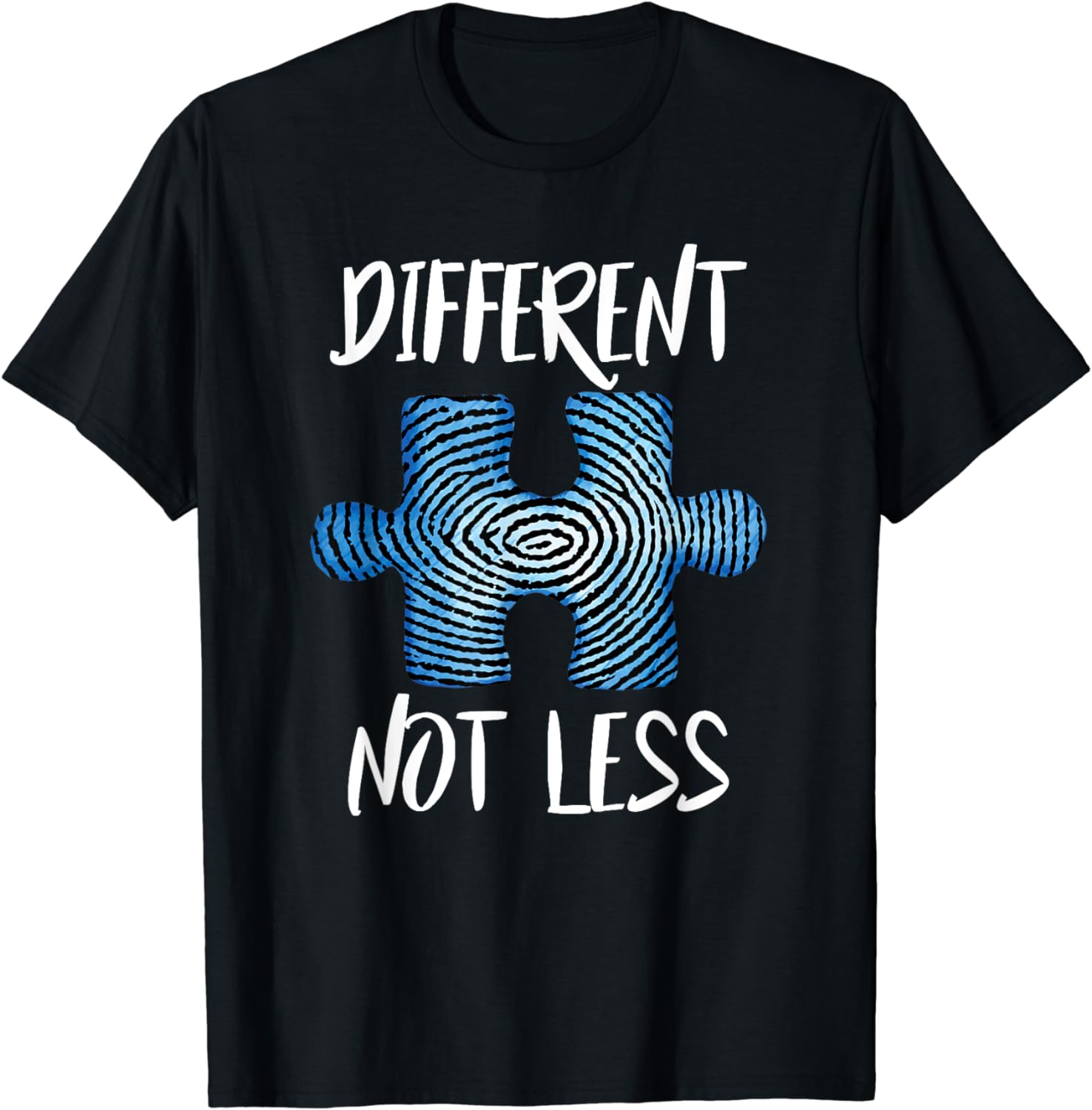 Different Not Less Autism Awareness Puzzle Tolerance T-Shirt - Walmart.com