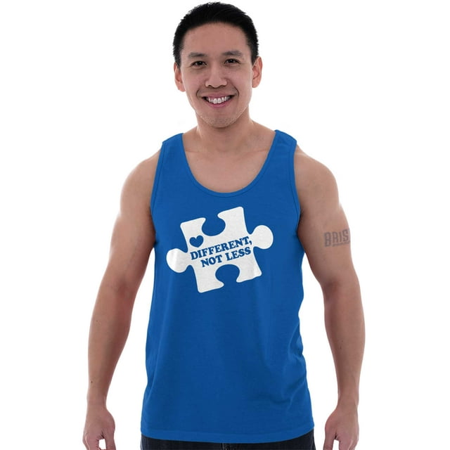 Different Not Less Autism Puzzle Tank Top T Shirts Men Women Brisco ...
