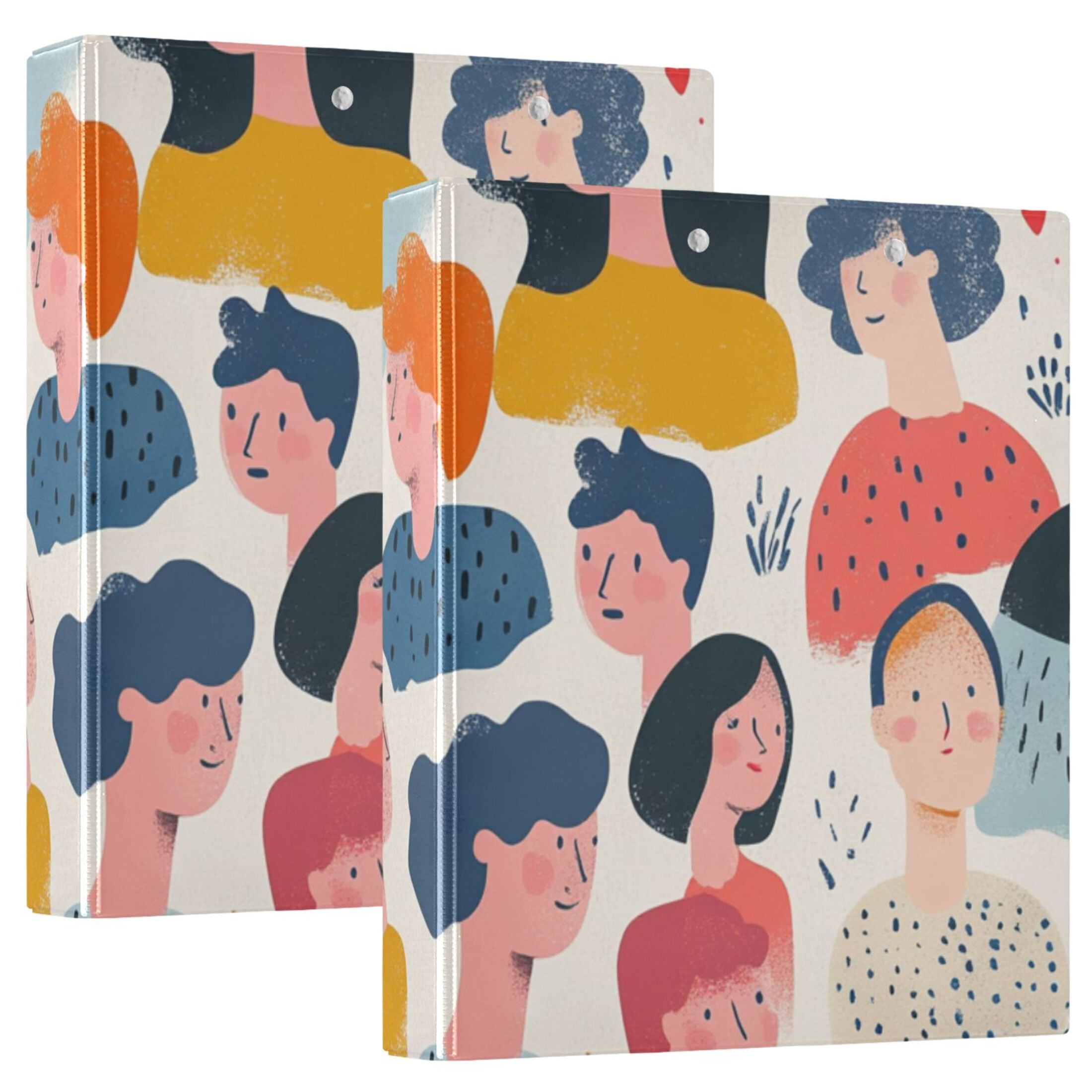 Different People 3 Ring Binders 1.5 inch Hardcover File Folders with ...