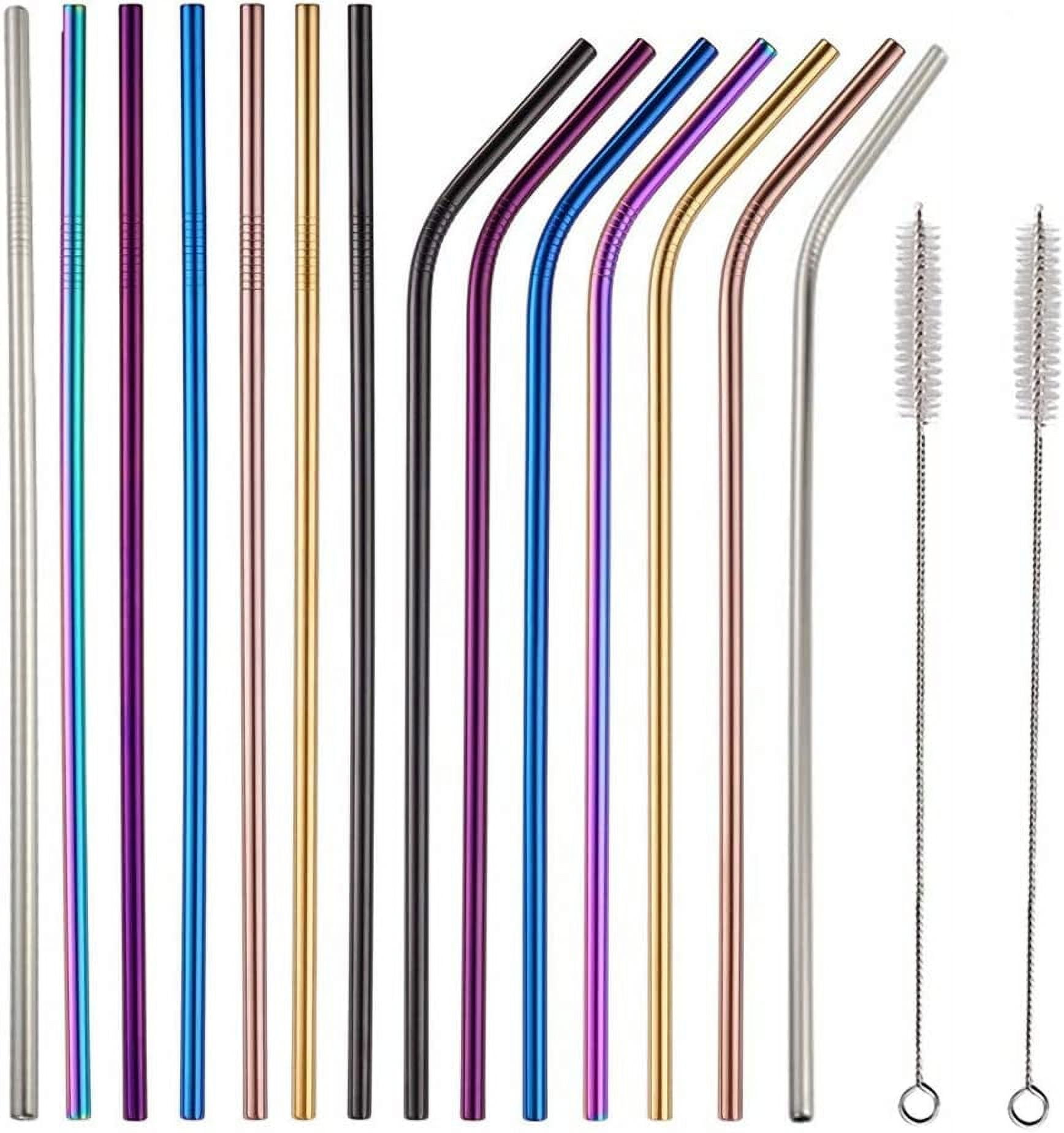 Different Size Aluminum Straws,14 PCS Extra Long 10.5 Inch Metal ...