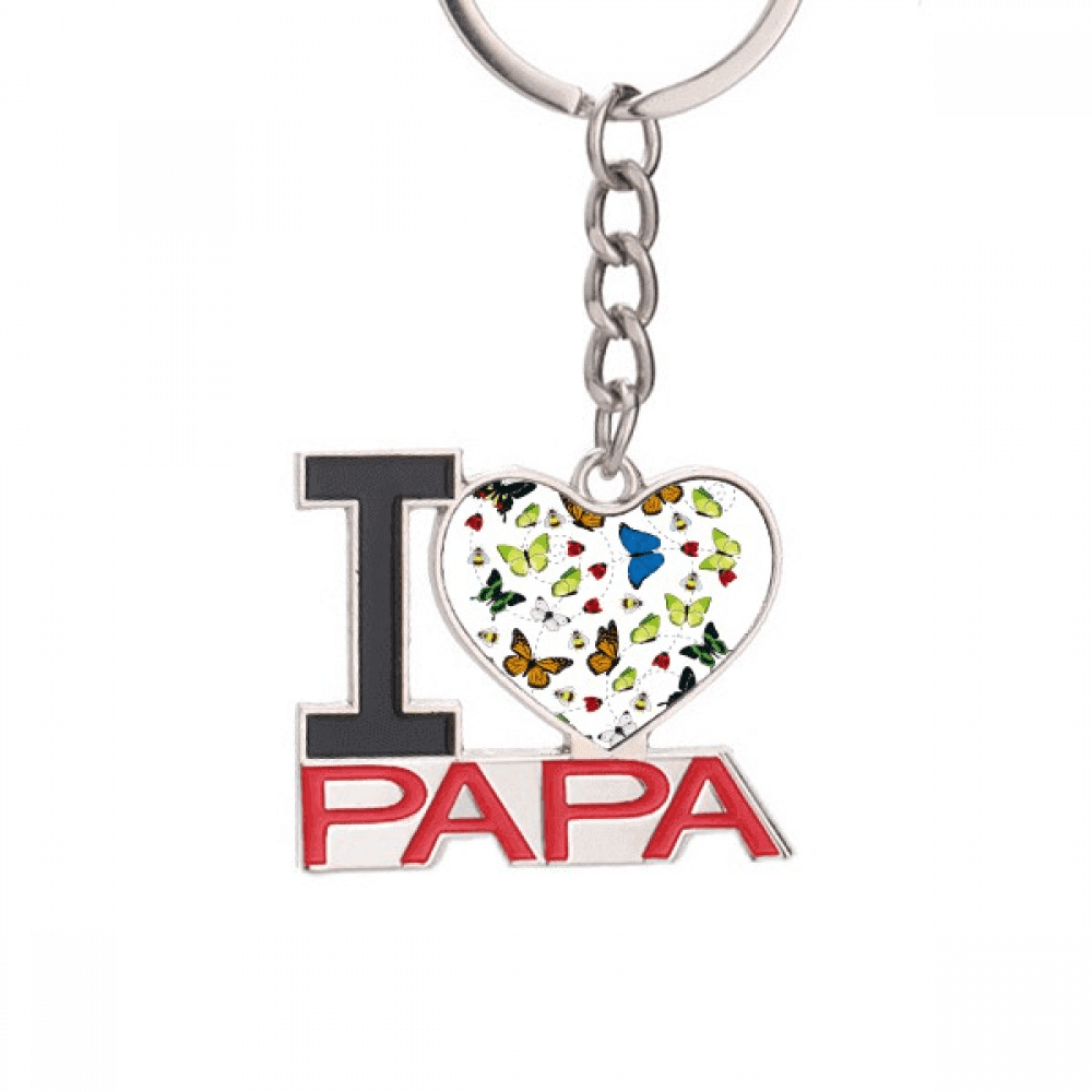 Different Sizes of Flying Keychain Metal Keyring Holder Love PAPA ...