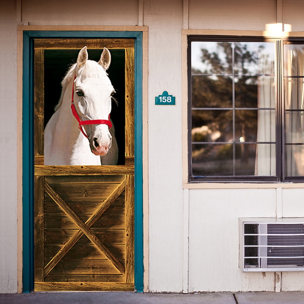 Different Styles of Door Stickers Architectural Scenery Indoor Door ...