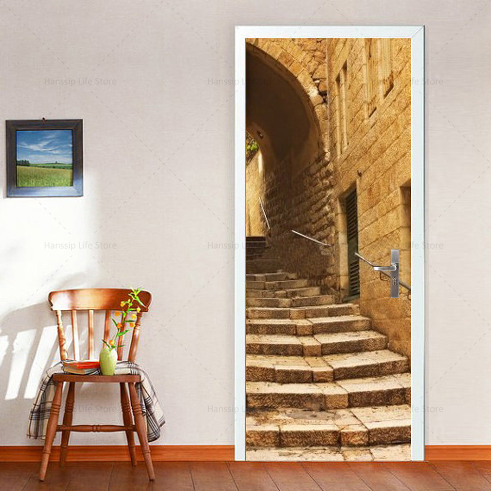 Different Styles of Door Stickers Architectural Scenery Indoor Door ...