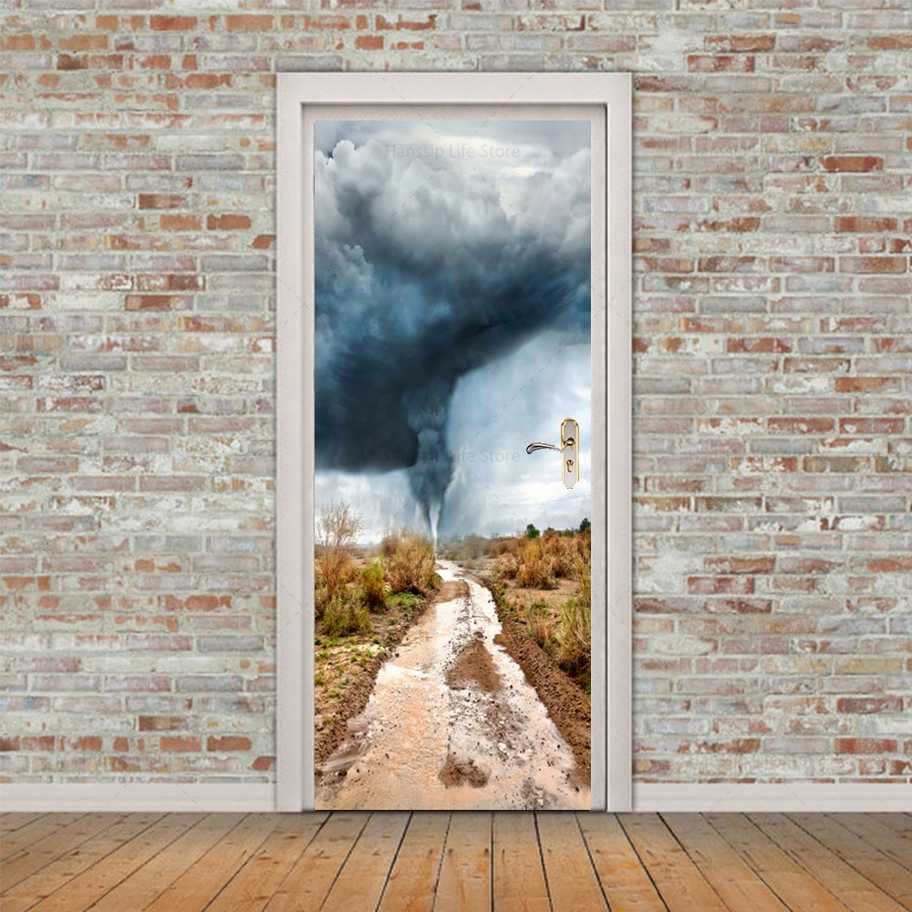 Different Styles of Door Stickers Architectural Scenery Indoor Door ...