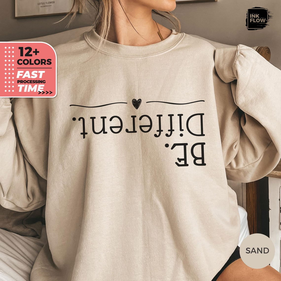 Be Different Sweatshirt, Motivational Shirt, Inspirational Sweater ...