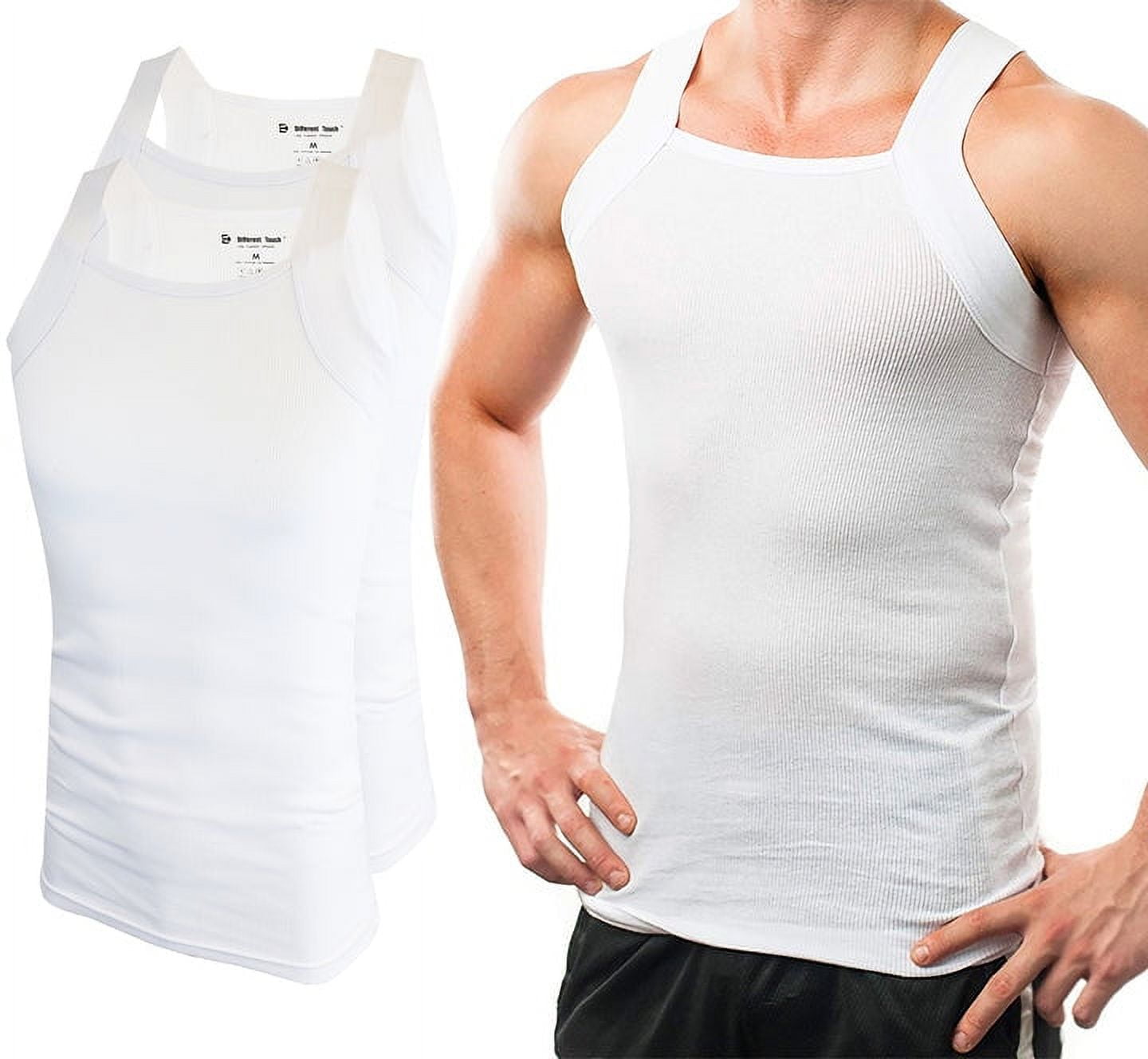 Different Touch 2 Pack Basic Colors G-unit Tank Tops Square Cut Muscle ...