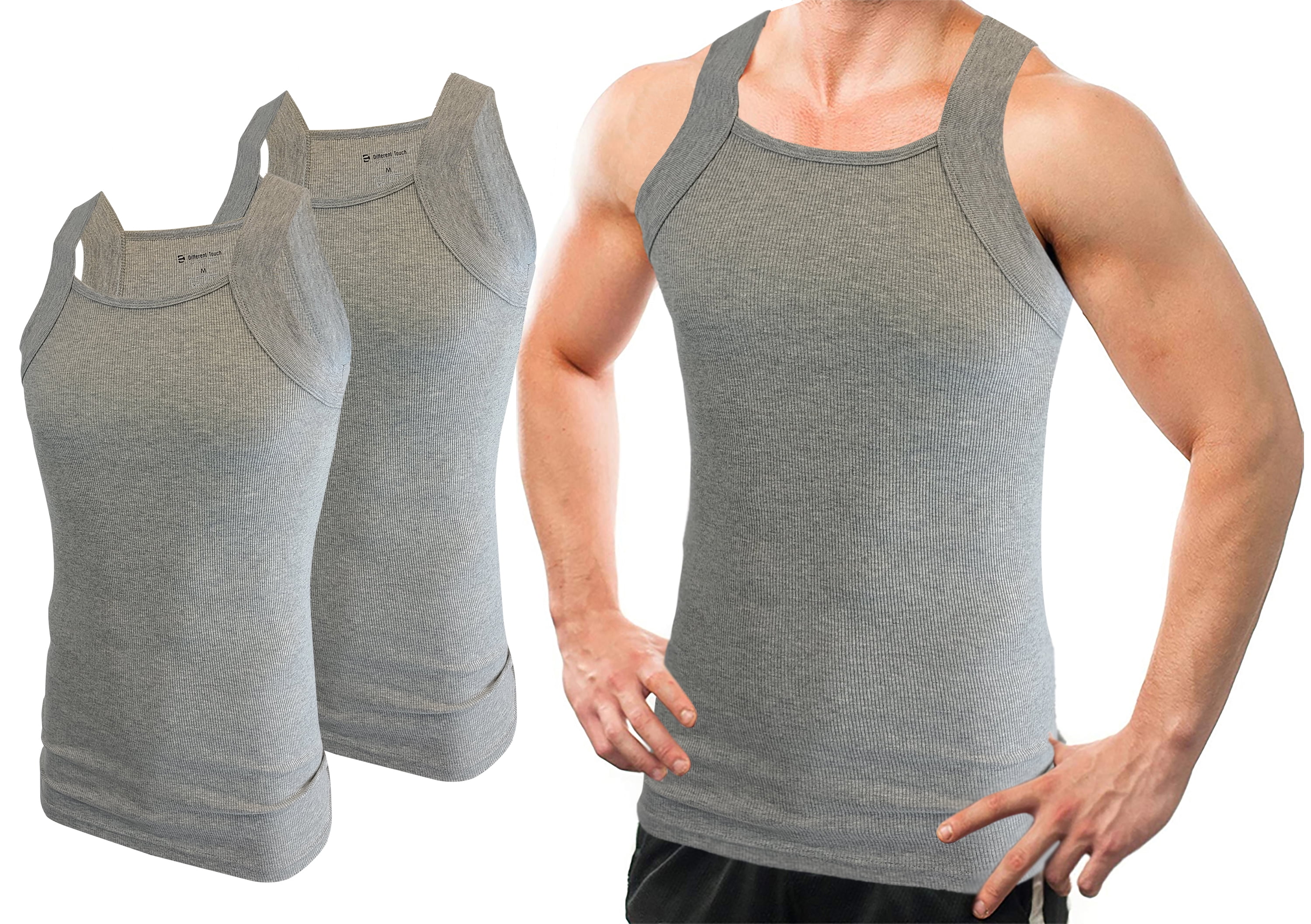 Different Touch 2 Pack Basic G-Unit Tank Tops for Men - Walmart.com