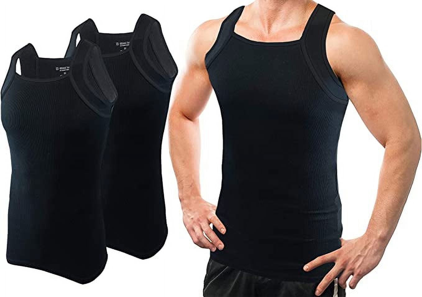 Different Touch 2 Pack Contrast Color G-Unit Tank Tops Muscle Rib Men ...