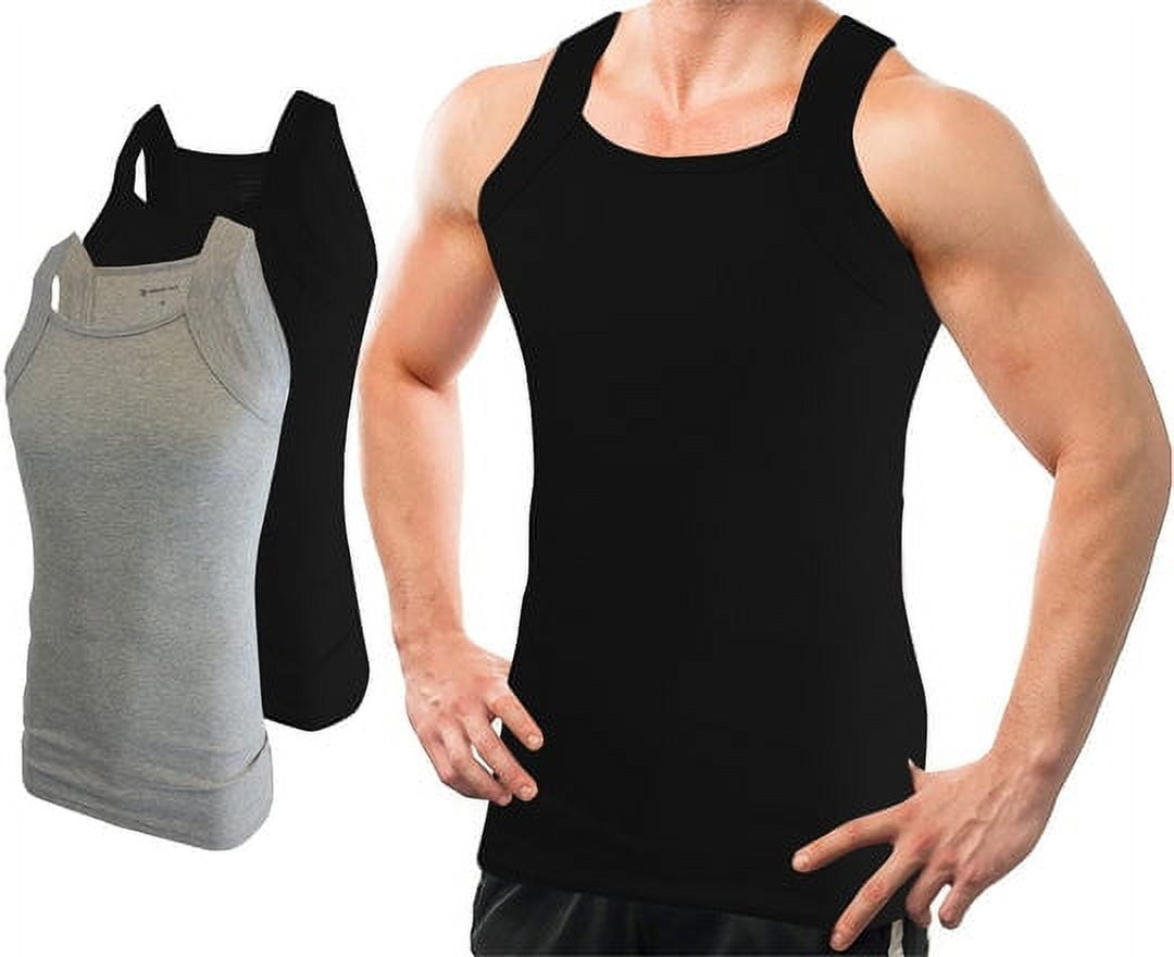 Different Touch 2 Pack Men G Unit Style Square Cut Tank Top
