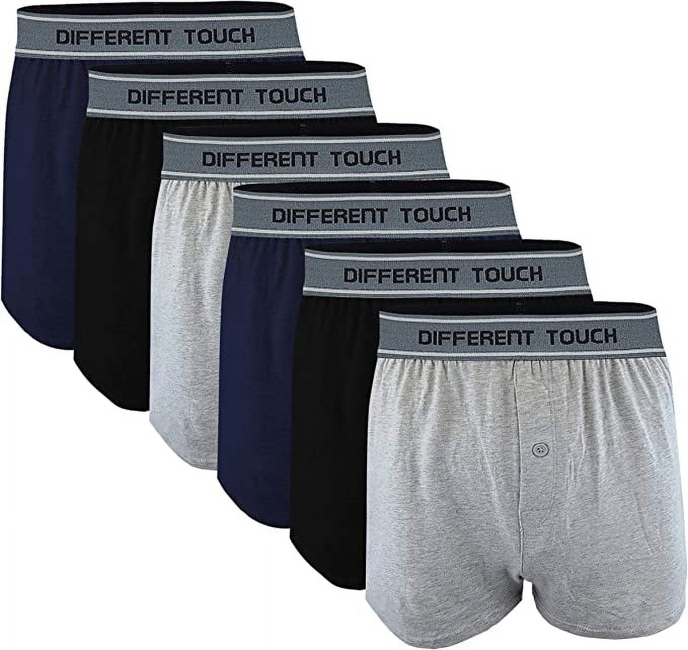 Different Touch 6 Pack Knit Boxers Signature Waistband Jersey Shorts ...