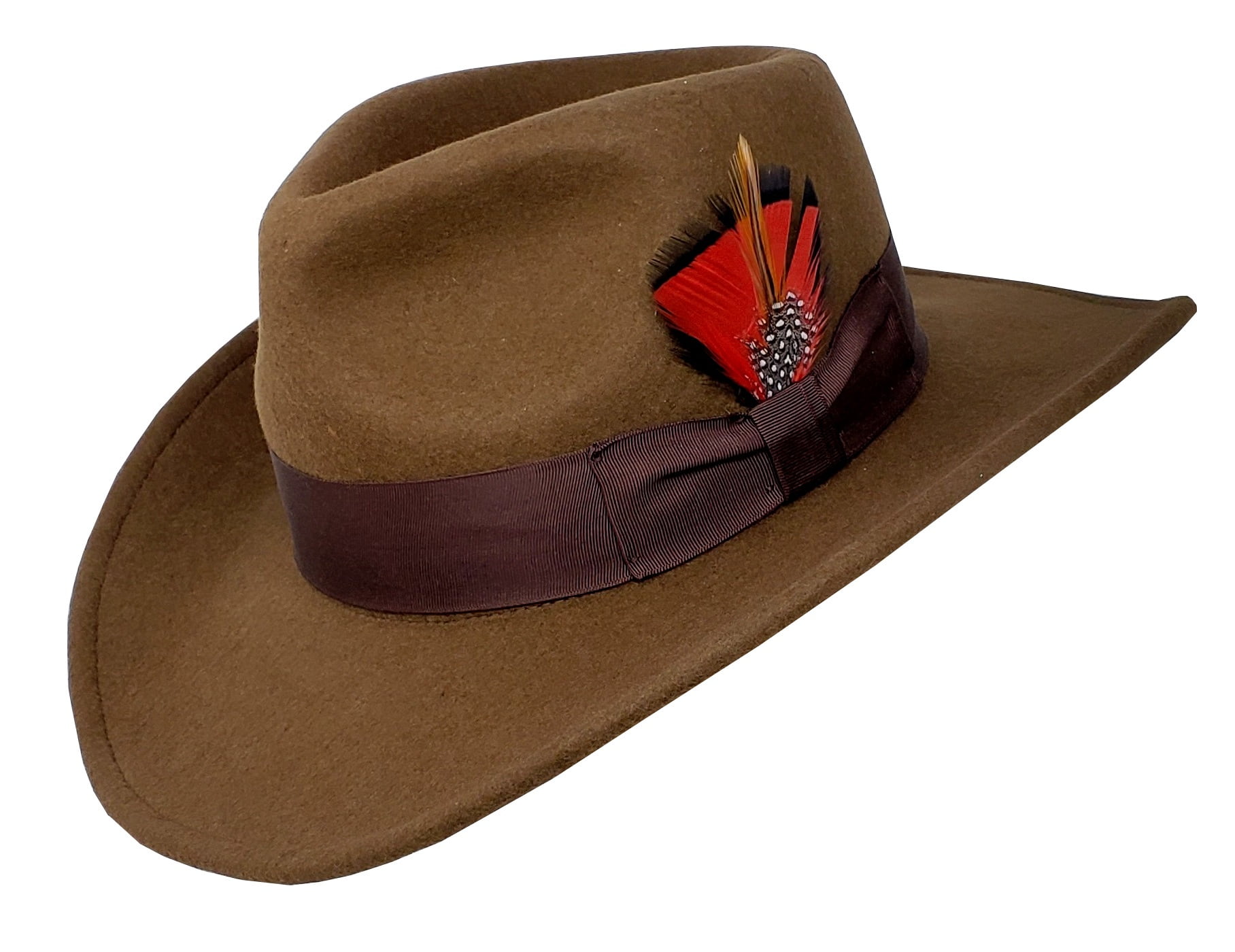 Different Touch Indiana Jones Outback Cowboy Crushable Wool Brown ...