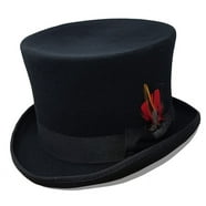 Deadman Wool Felt Top Hat - L - Black - Walmart.com