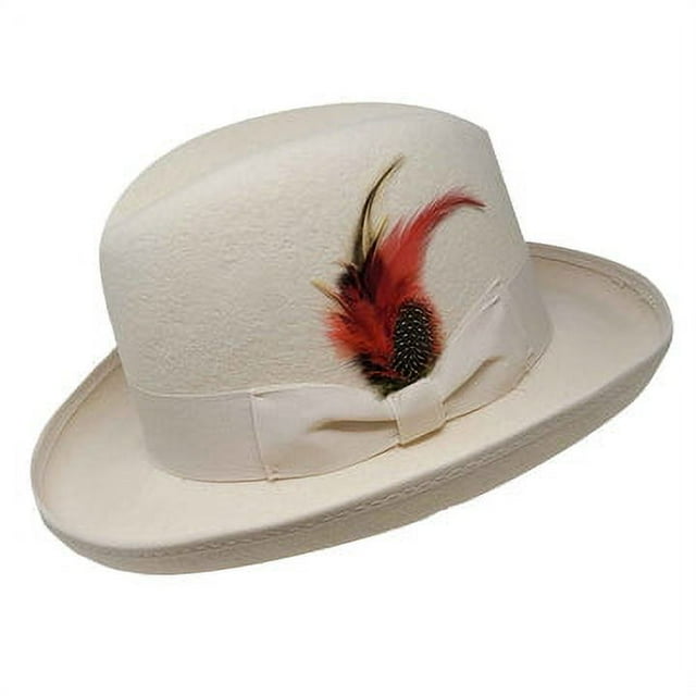Different Touch Men's 100% Wool Felt Homburg Style Godfather Hats ...
