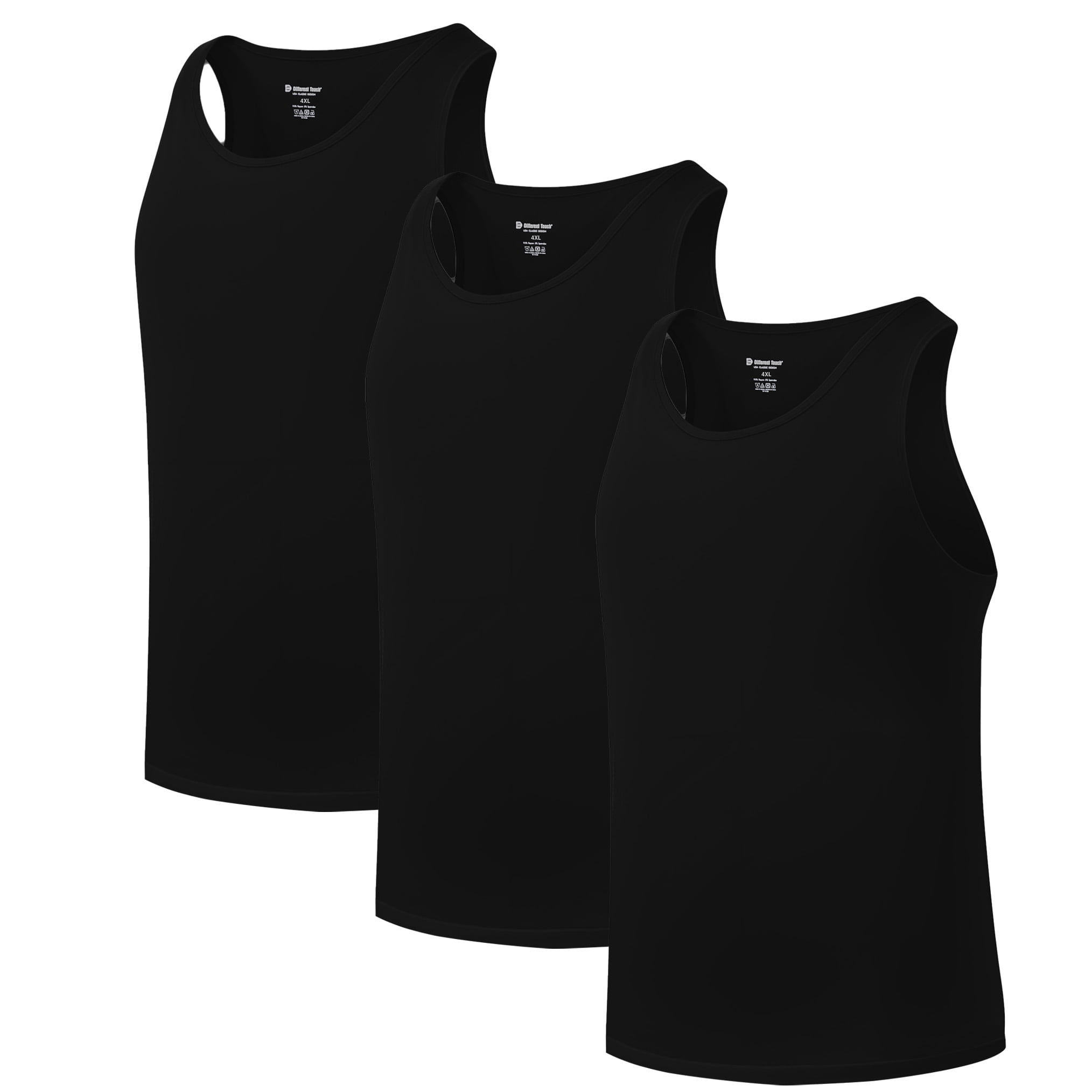 Different Touch Men's Rayon Tank Tops, Pack of 3 - Walmart.com