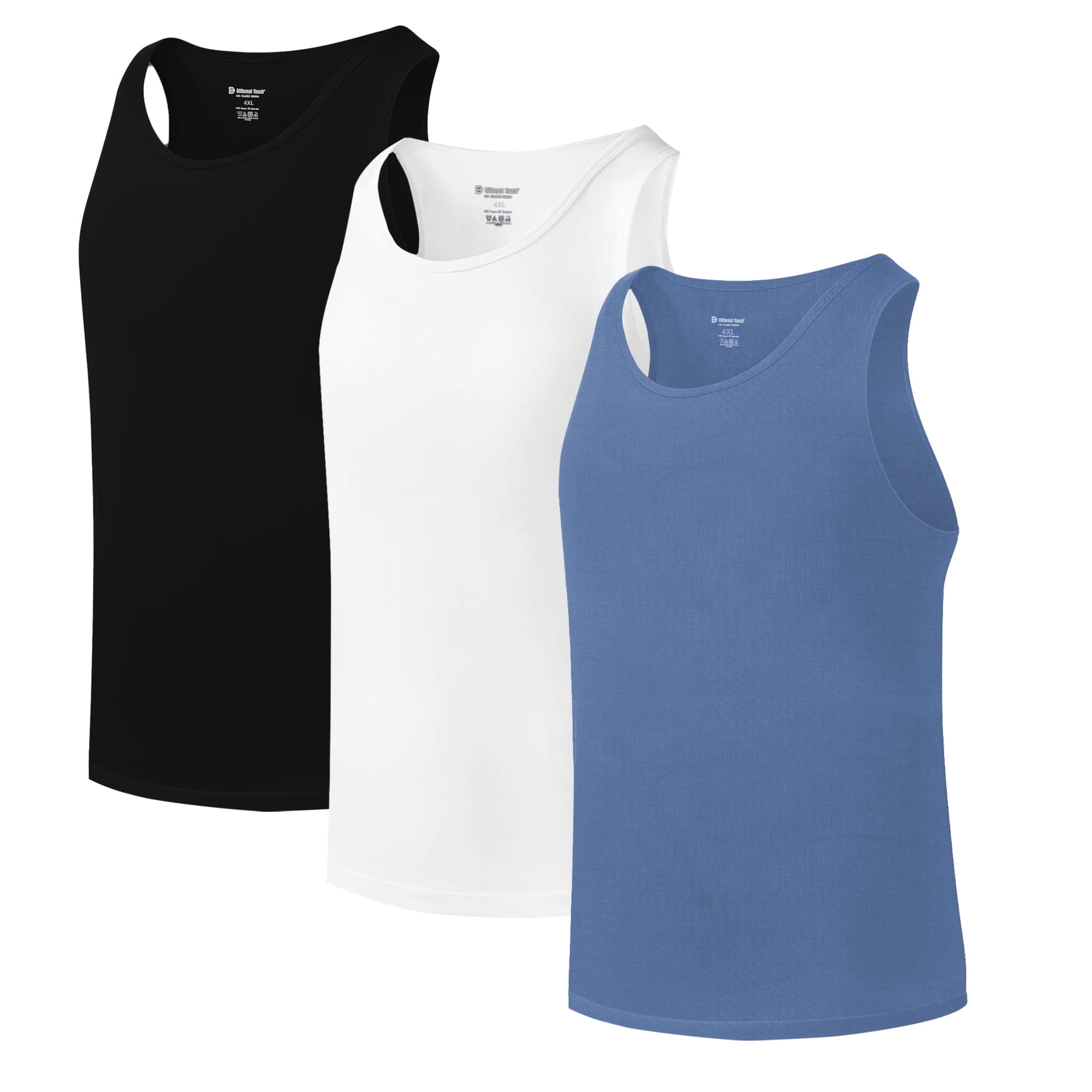Different Touch Men's Rayon Tank Tops, Pack of 3 - Walmart.com