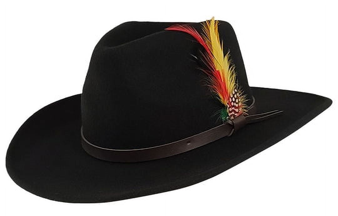 Different Touch Outback Crushable Wool Cowboy Wide Brim Male Black ...