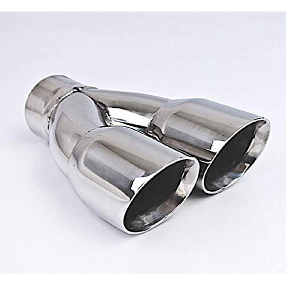 Dual Parallel 3In Double Wall Angle Tip Ss Exhaust Tip 2.5In Id/6 ...