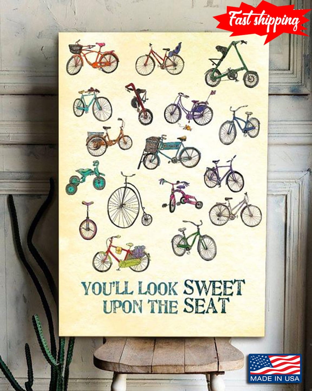 Different Types Of Bicycles You'll Look Sweet Upon The Seat 16 x 24 ...