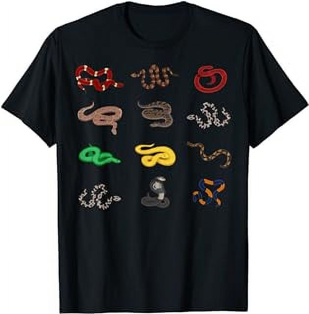 Different Types Of Snakes Boys Girl Educational Serpent T-Shirt ...
