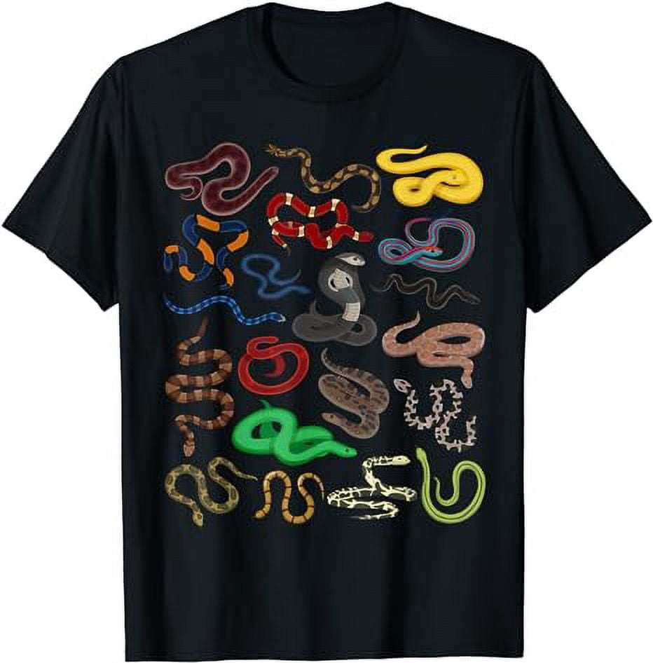Different Types of Snakes Boys Kids Girl Snake Collage T-Shirt ...