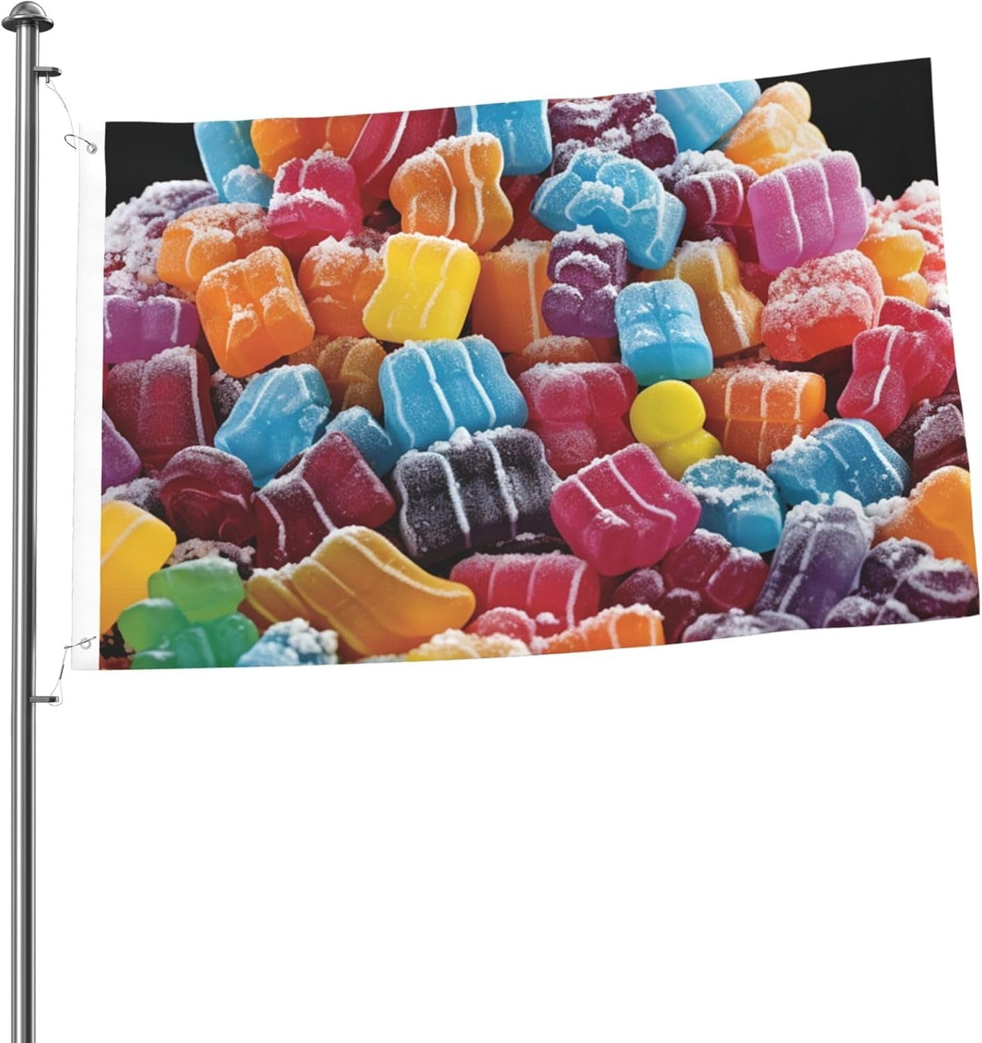 Different colors of sugar Garden Flags Holiday Banner with Brass ...