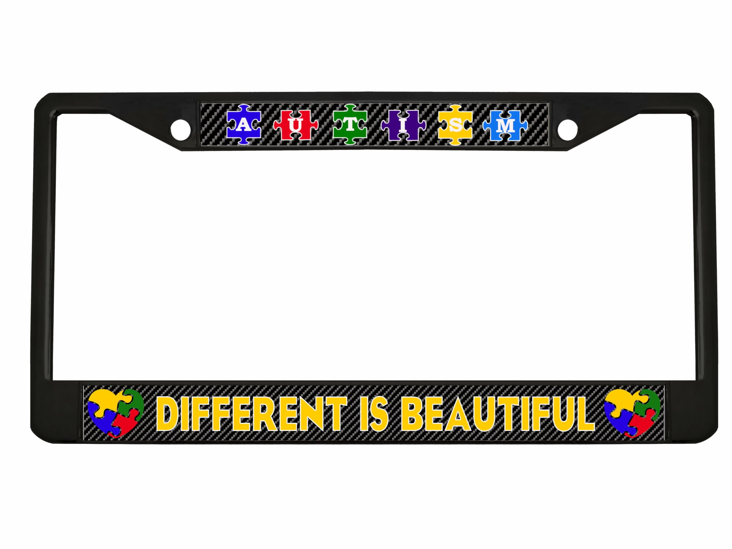 Different is Beautiful License Plate Frame Autism Awareness ...